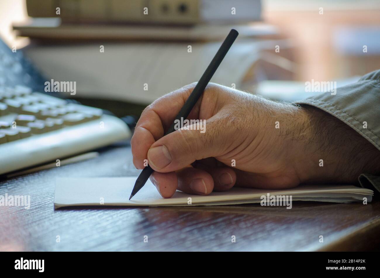 Handwriting with Pencil Stock Photo - Alamy
