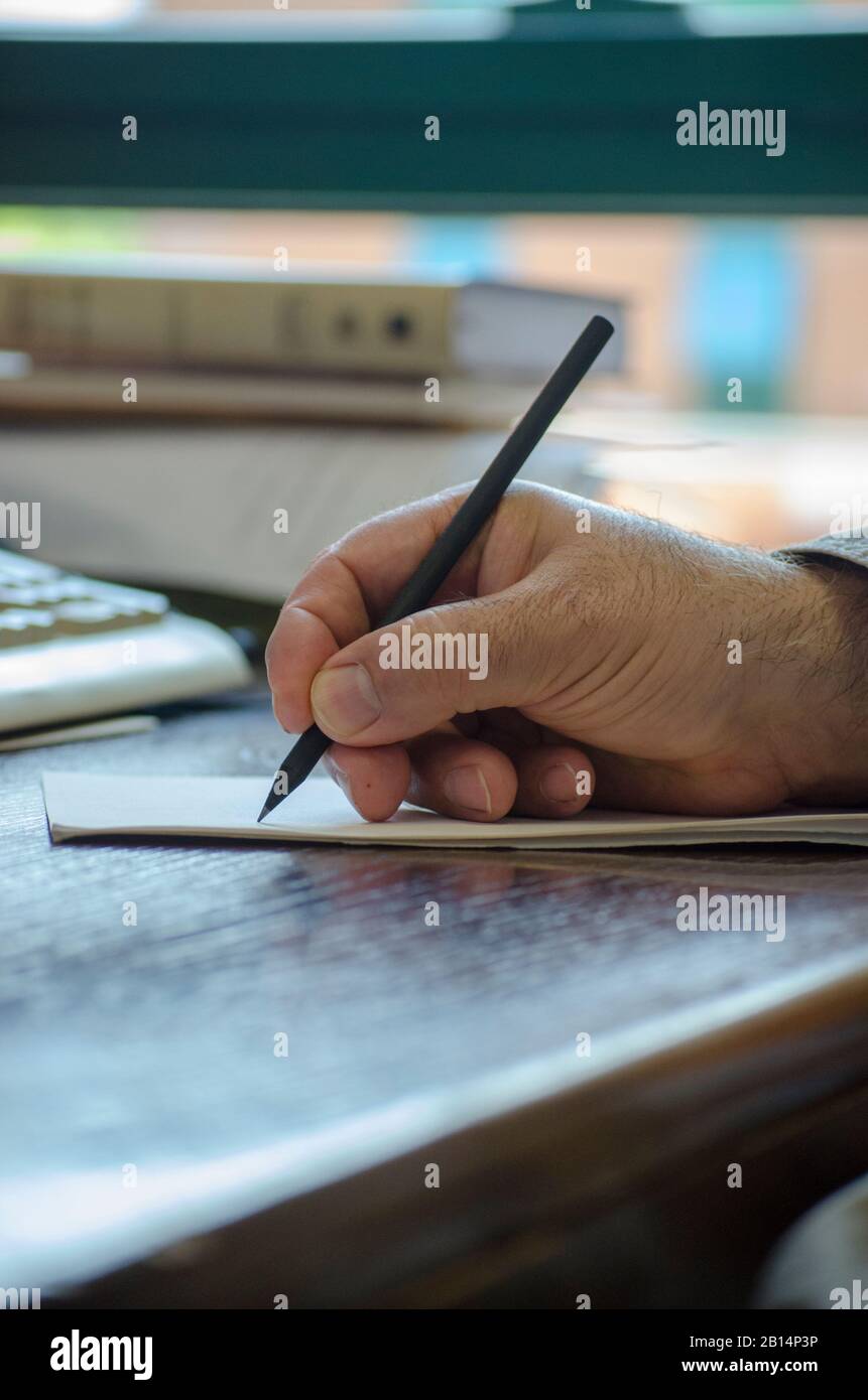 Handwriting with Pencil Stock Photo - Alamy