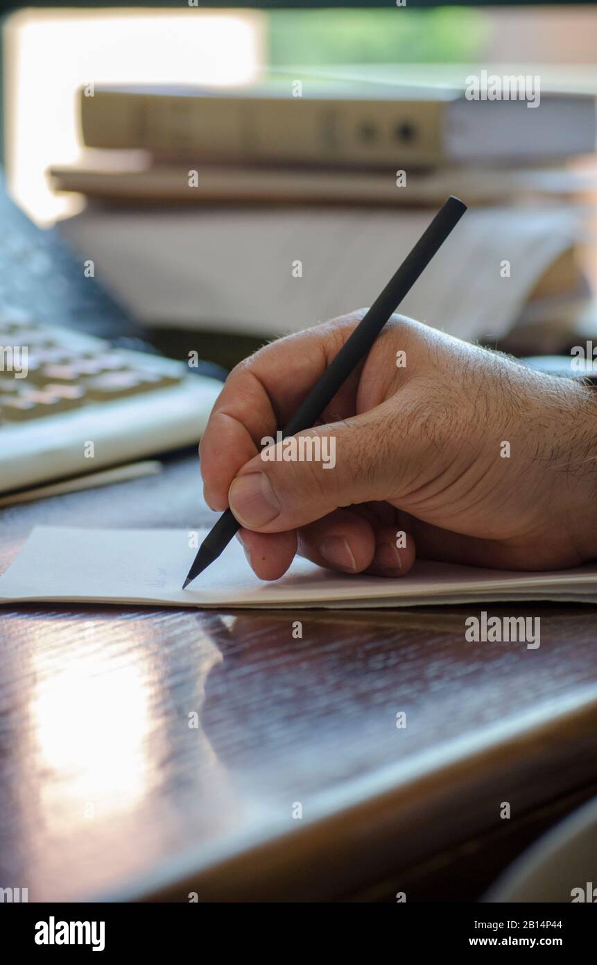 Handwriting with Pencil Stock Photo - Alamy