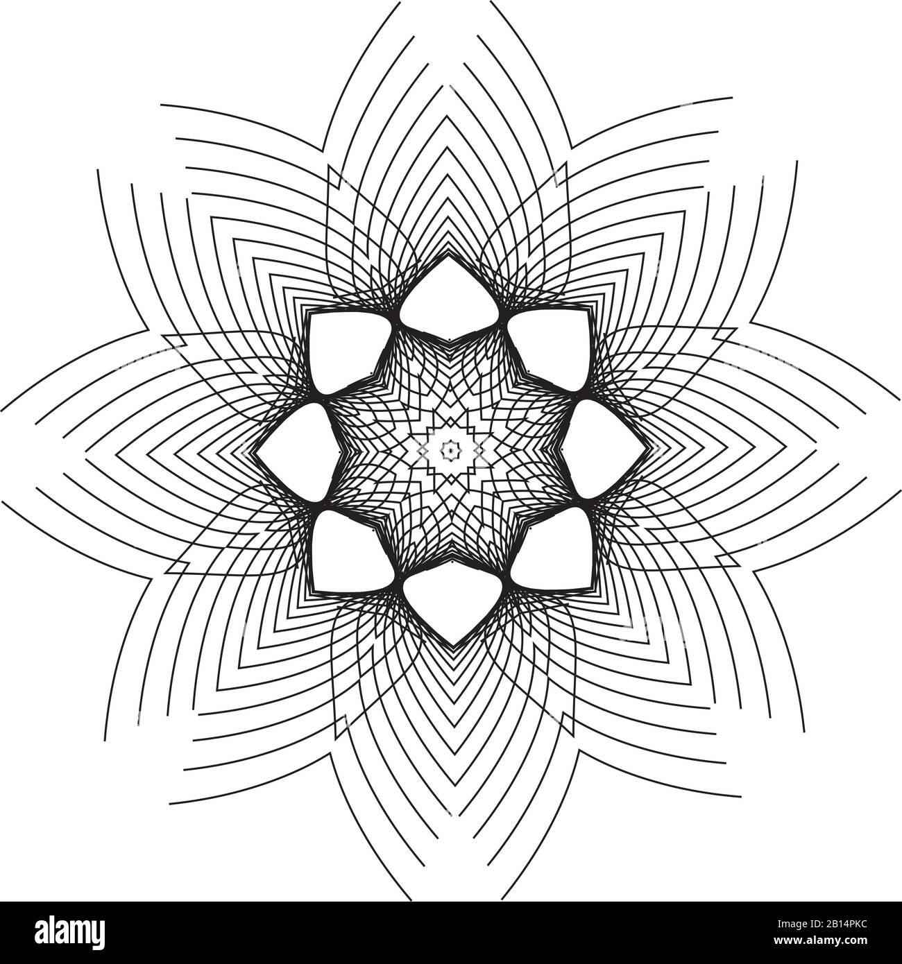 Optical illusion abstract flower element for creative design Stock ...