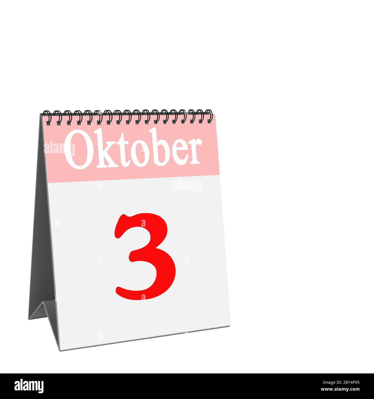 Desk Calendar, October 3rd, against white background Stock Photo - Alamy