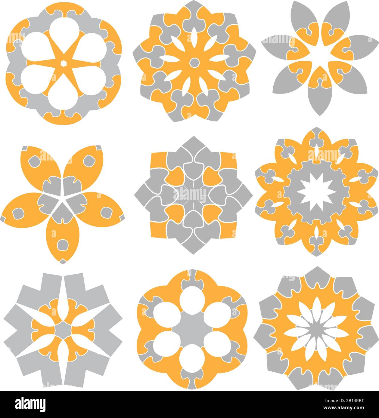 Collection of various creative graphics design vector elements Stock ...