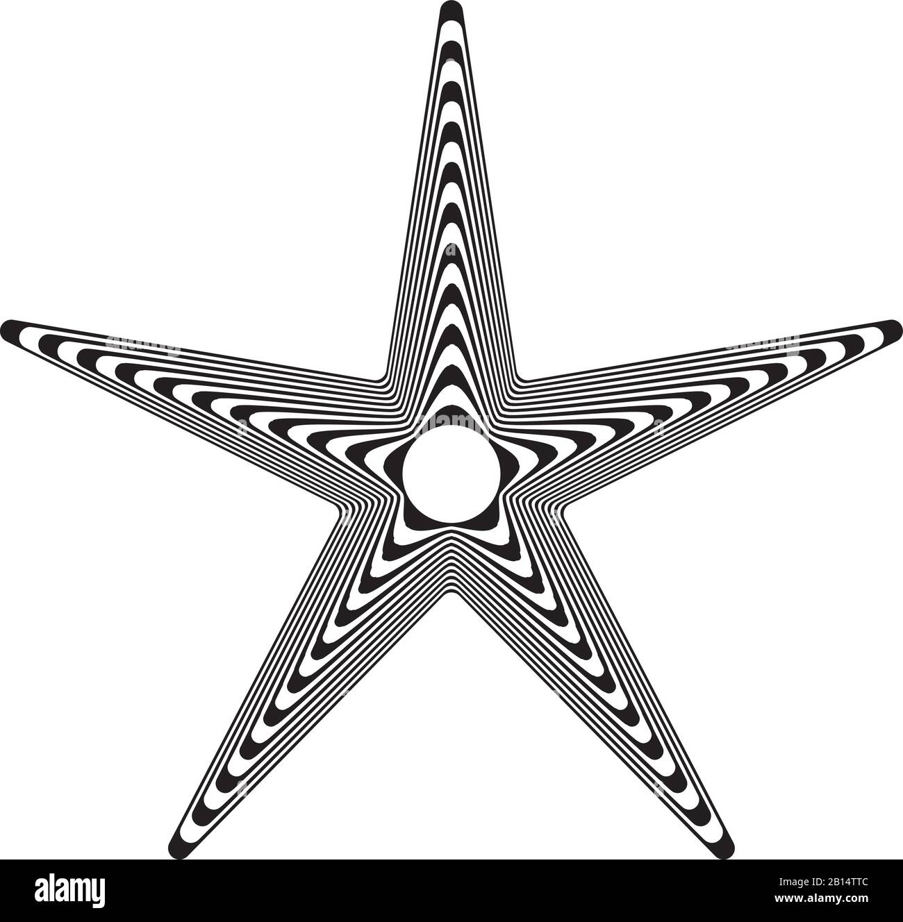 Optical illusion abstract flower element for creative design Stock ...