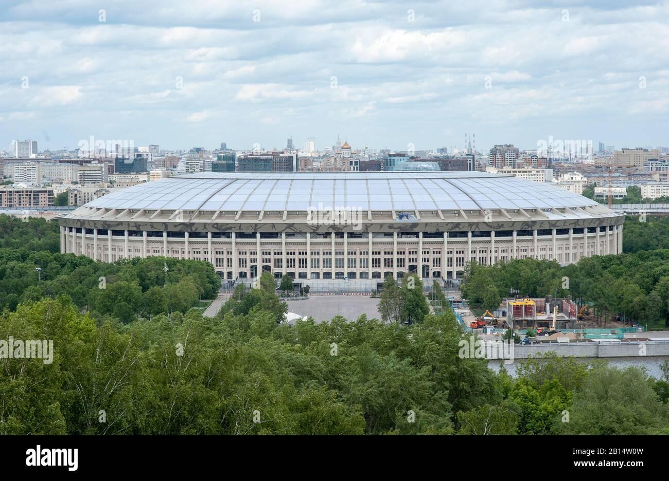 MOSCOW, RUSSIA - June, 04, 2017 Large sports arena of the sports ...