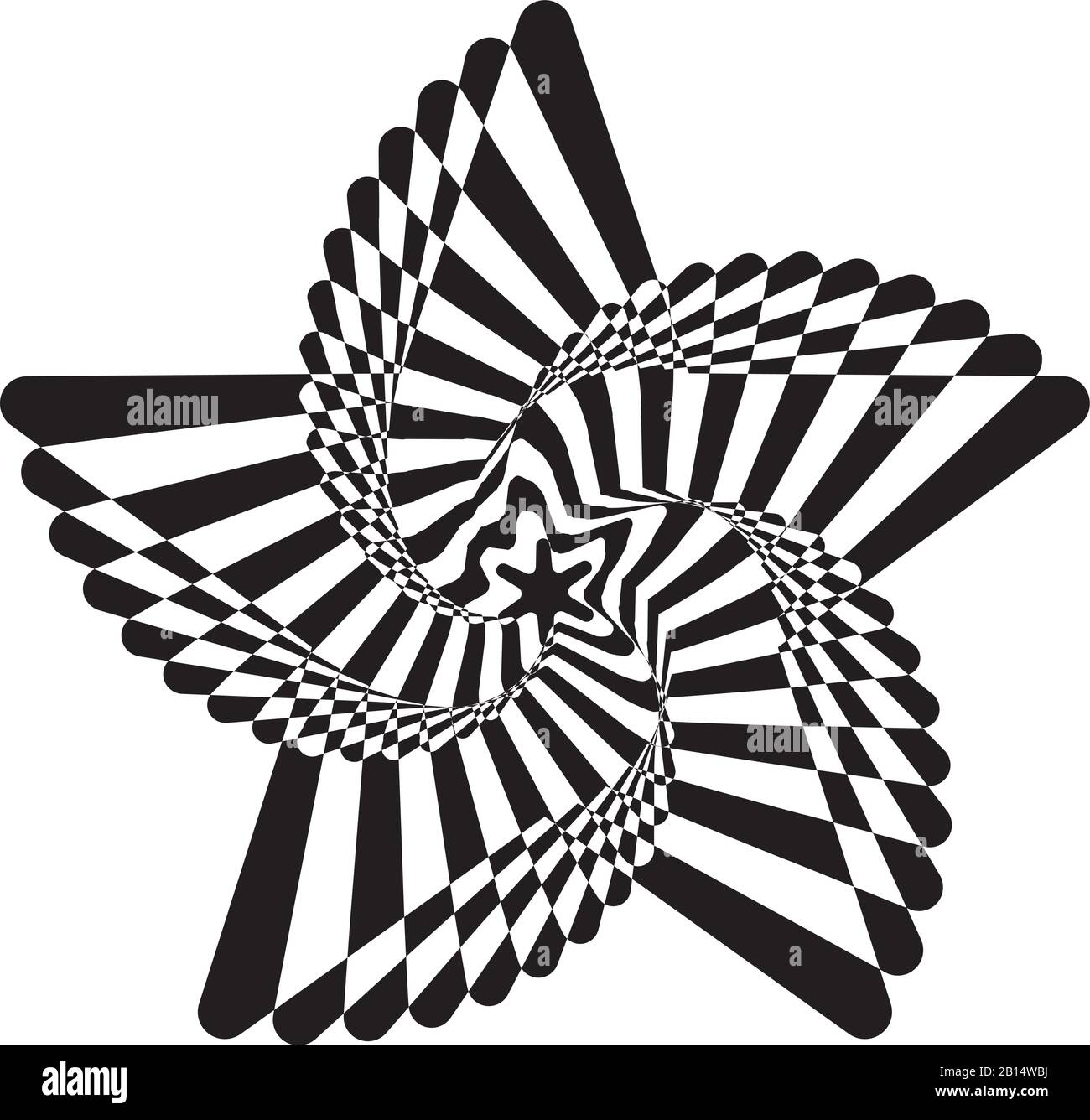 Optical illusion abstract flower element for creative design Stock ...