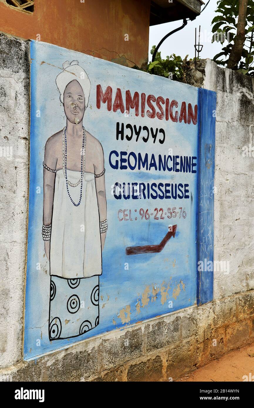Traditional Healer sign - Badougbé - Togo - West Africa Stock Photo - Alamy