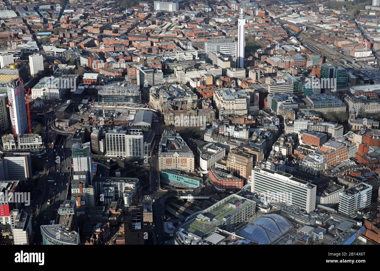 aerial view of Birmingham city centre, UK Stock Photo - Alamy