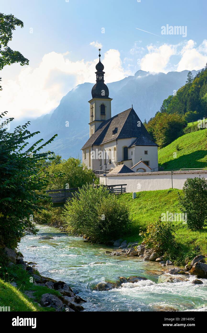 View on Parish Church of St. Sebastian, Ramsau bei Berchtesgaden ...