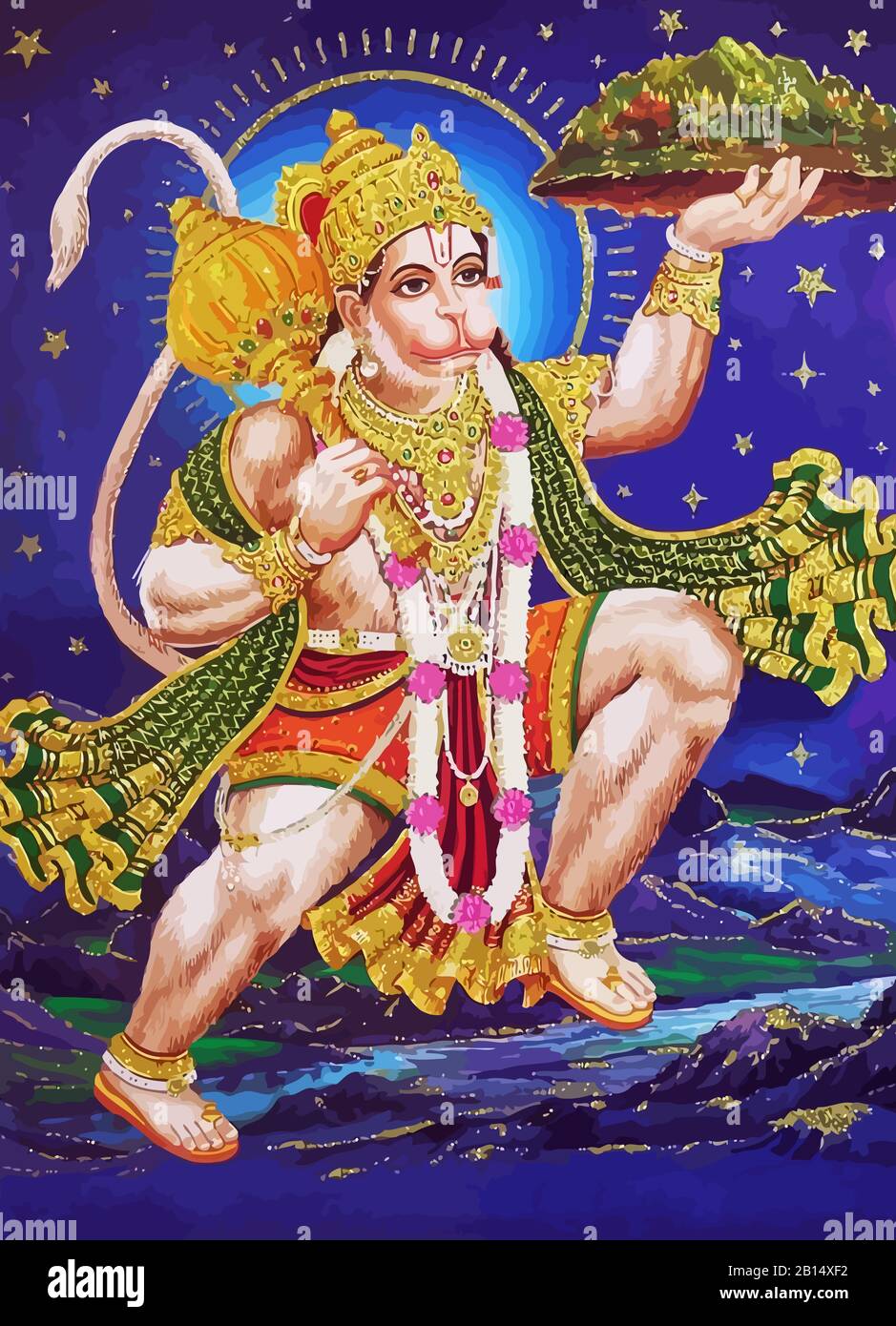 Hanuman God Illustration High Resolution Stock Photography and Images ...