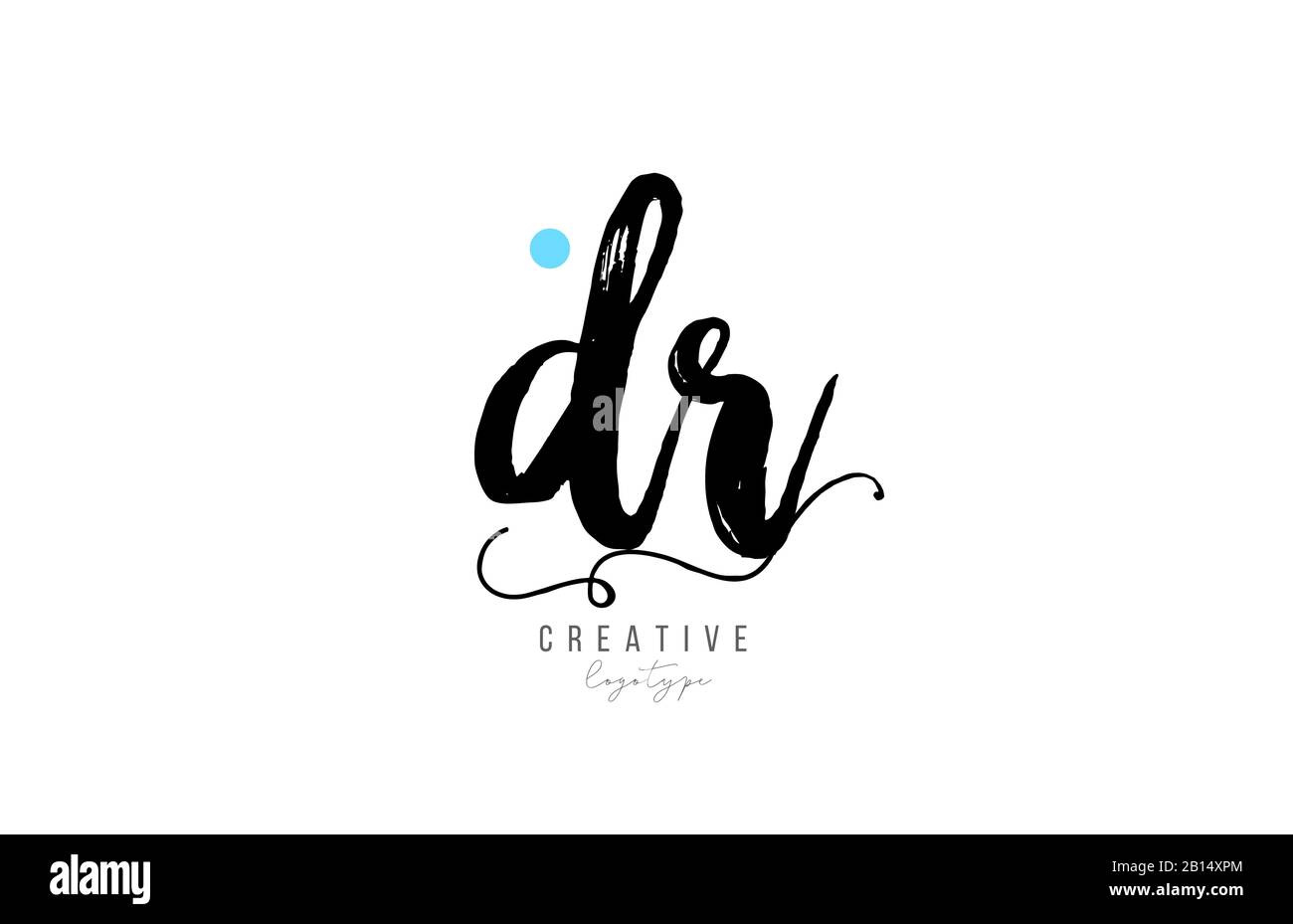 dr d r vintage letter alphabet combination logo icon handwritten design ...