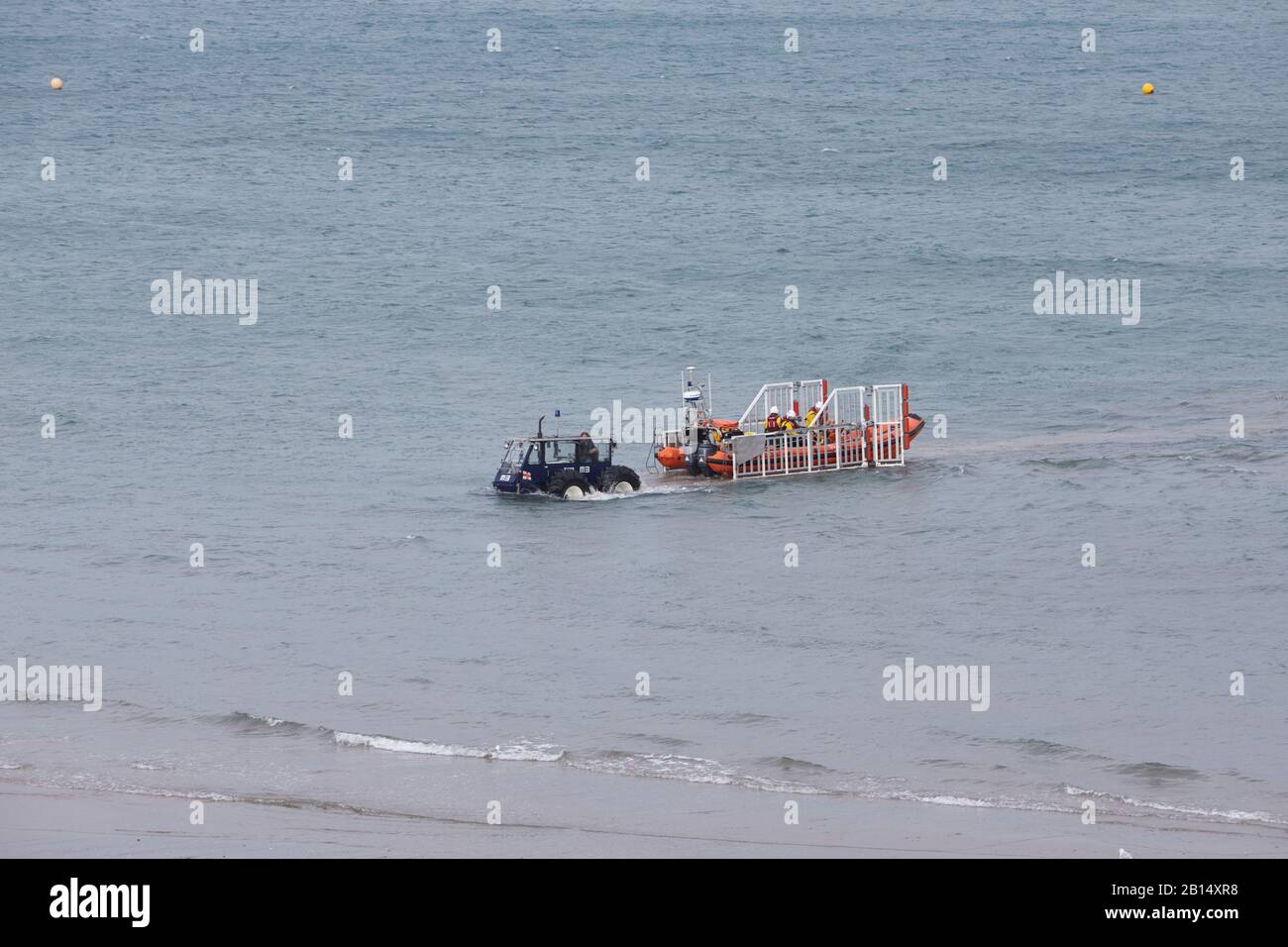 Talus mb 764 amphibious tractor launch and recovery vehicle recovering ...