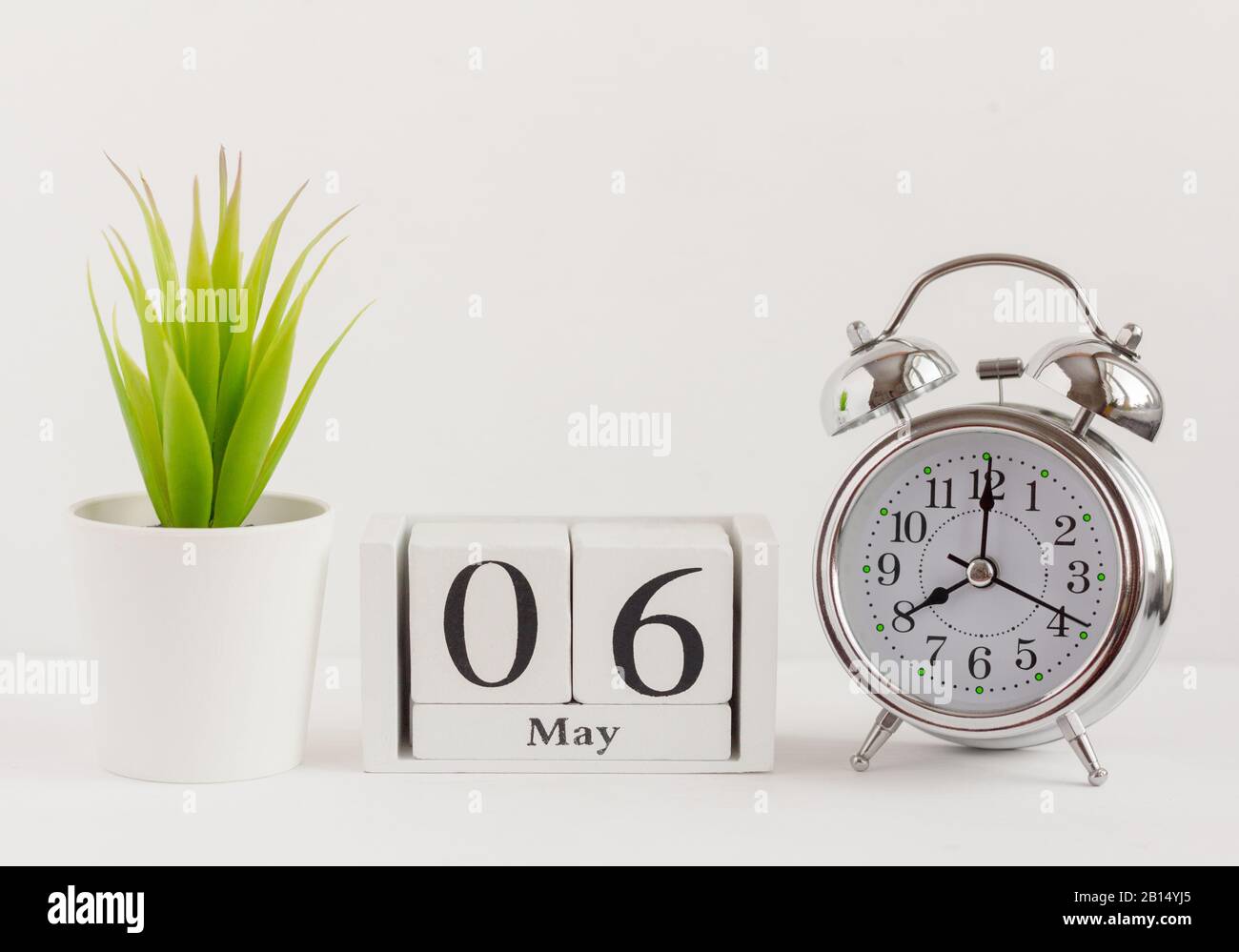 May 6. Day of the last spring month, calendar on a white background ...