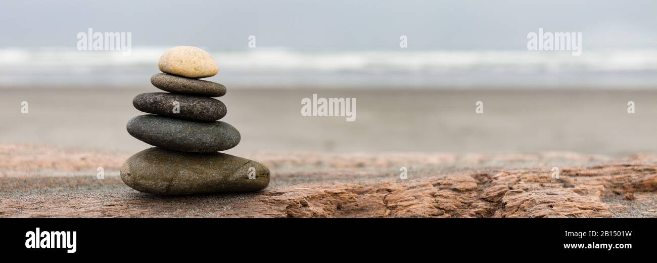 stone stack in perfect balance for relaxing Stock Photo - Alamy