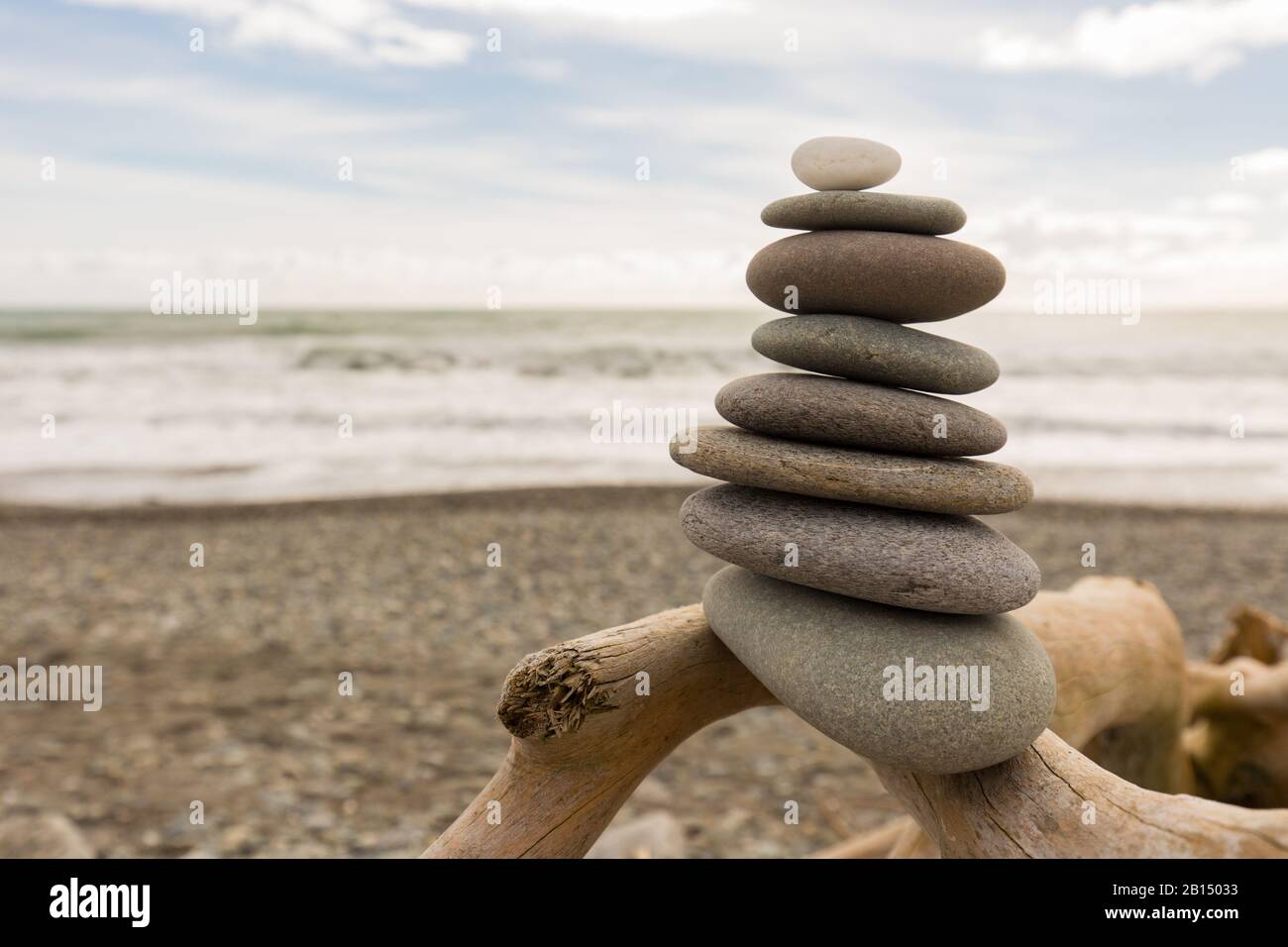 stone stack in perfect balance for relaxing Stock Photo - Alamy