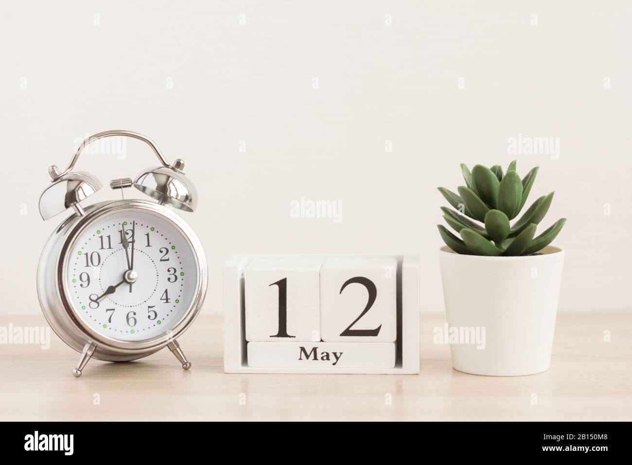 May 12. Day of the last spring month, calendar on a white background ...