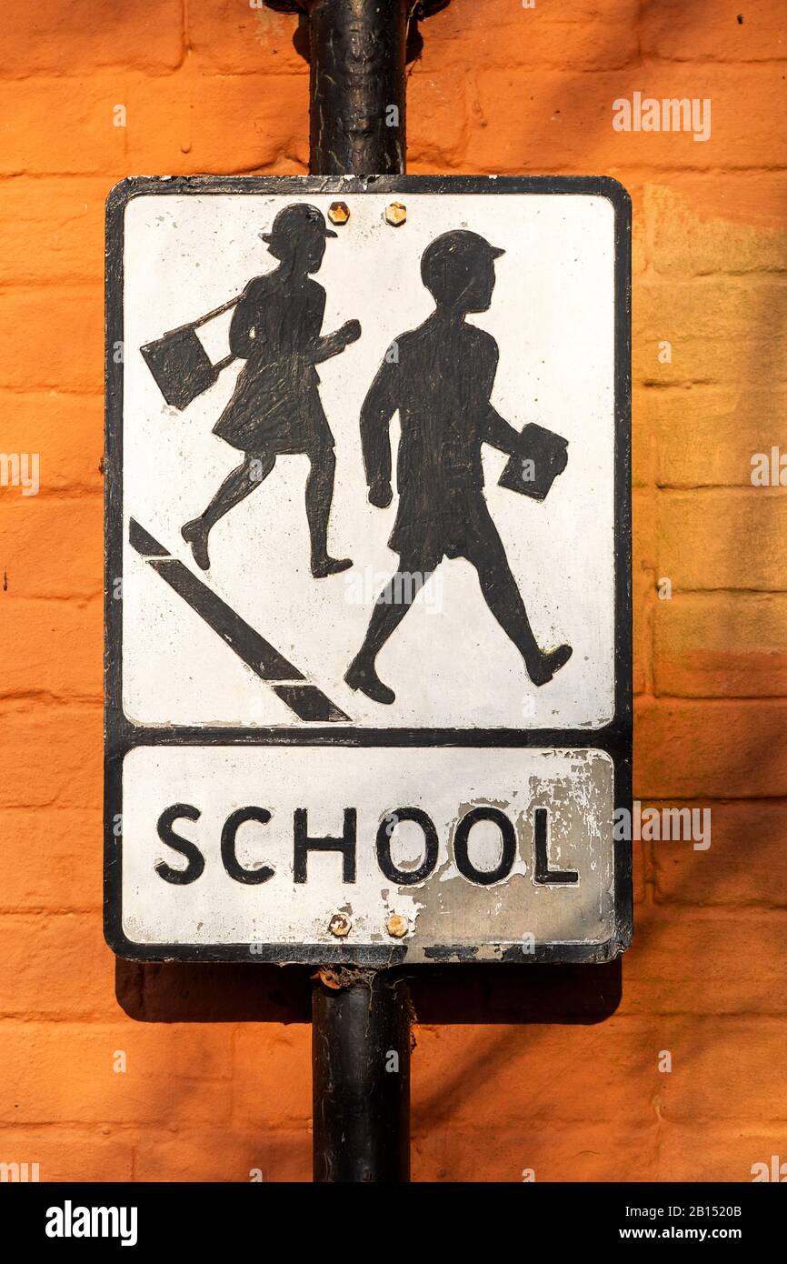 Old School sign Darsham, Suffolk, England, UK Stock Photo - Alamy