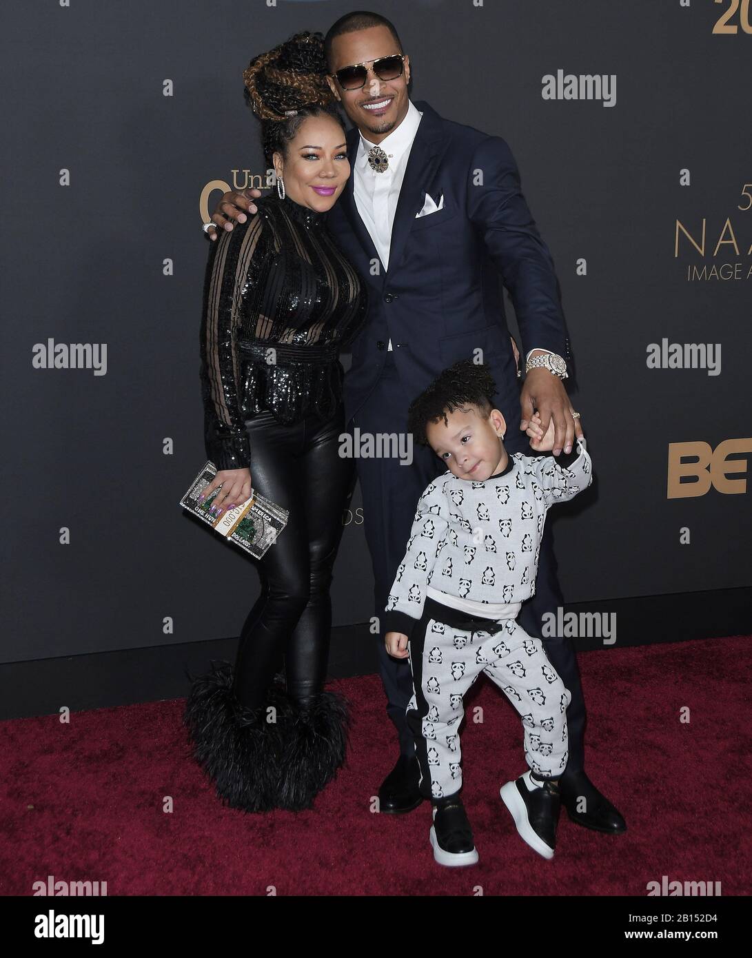 Los Angeles, USA. 22nd Feb, 2020. Tameka Cottle, T.I., and family at ...