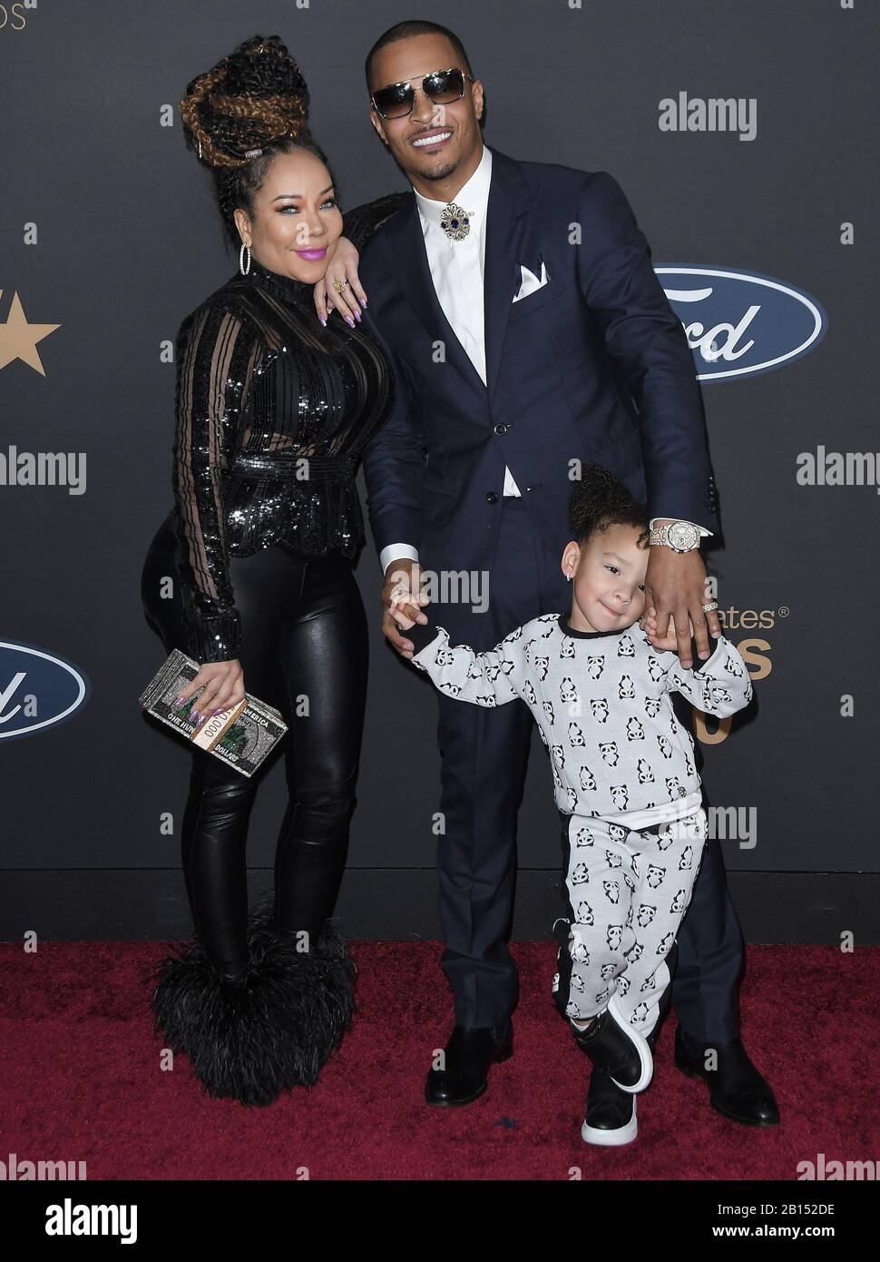 Los Angeles, USA. 22nd Feb, 2020. Tameka Cottle, T.I., and family at ...
