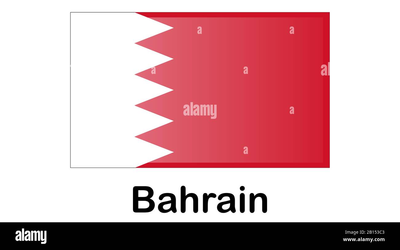 original and simple Bahrain flag isolated in official colors and ...