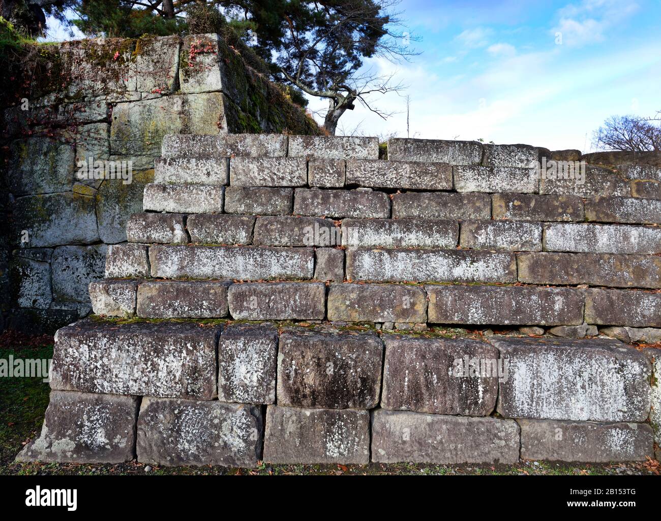 stone walls Japan Stock Photo - Alamy