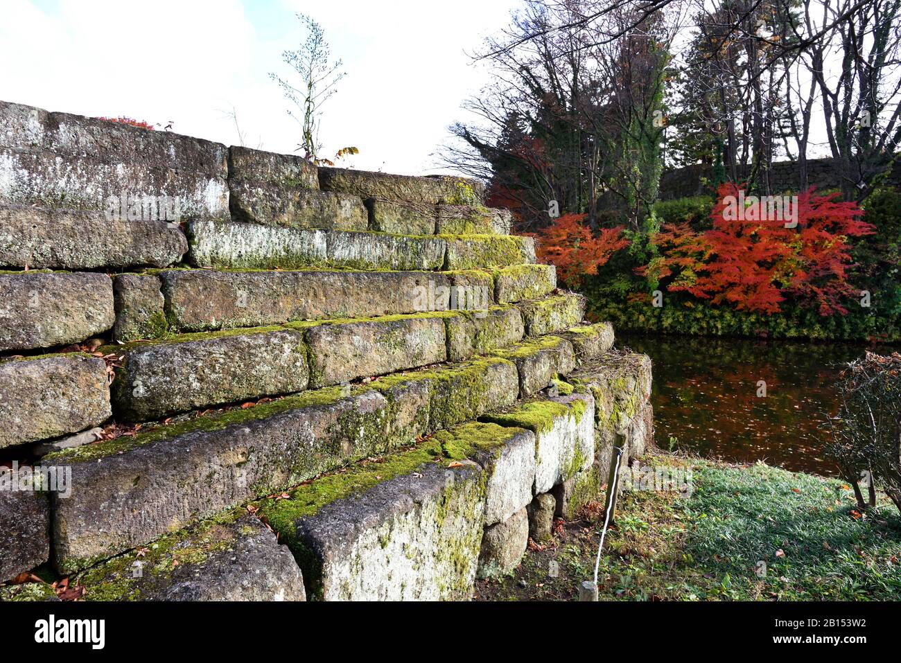 stone walls Japan Stock Photo - Alamy