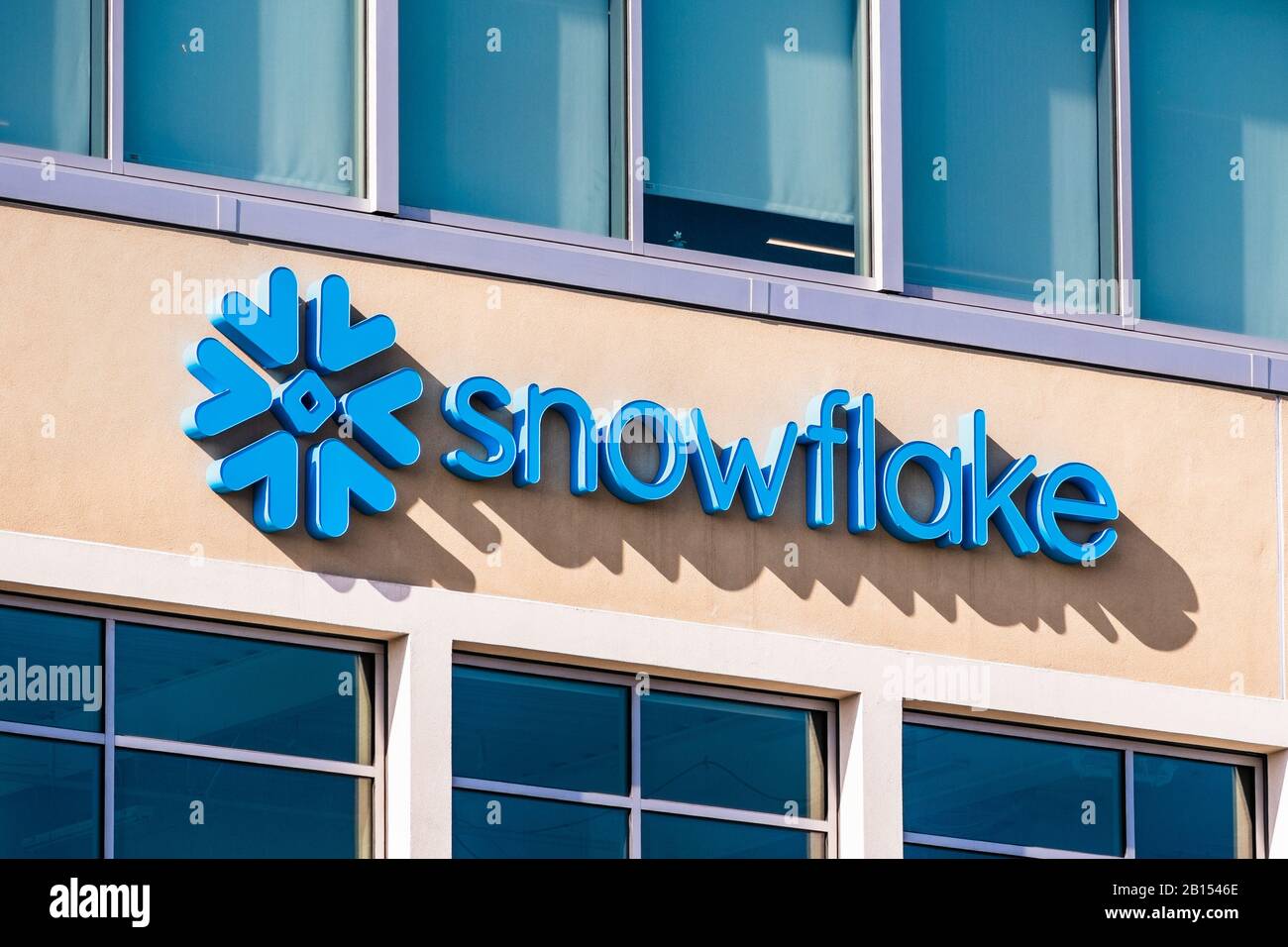 Feb 19, 2020 San Mateo / CA / USA - Snowflake symbol and logo at the ...