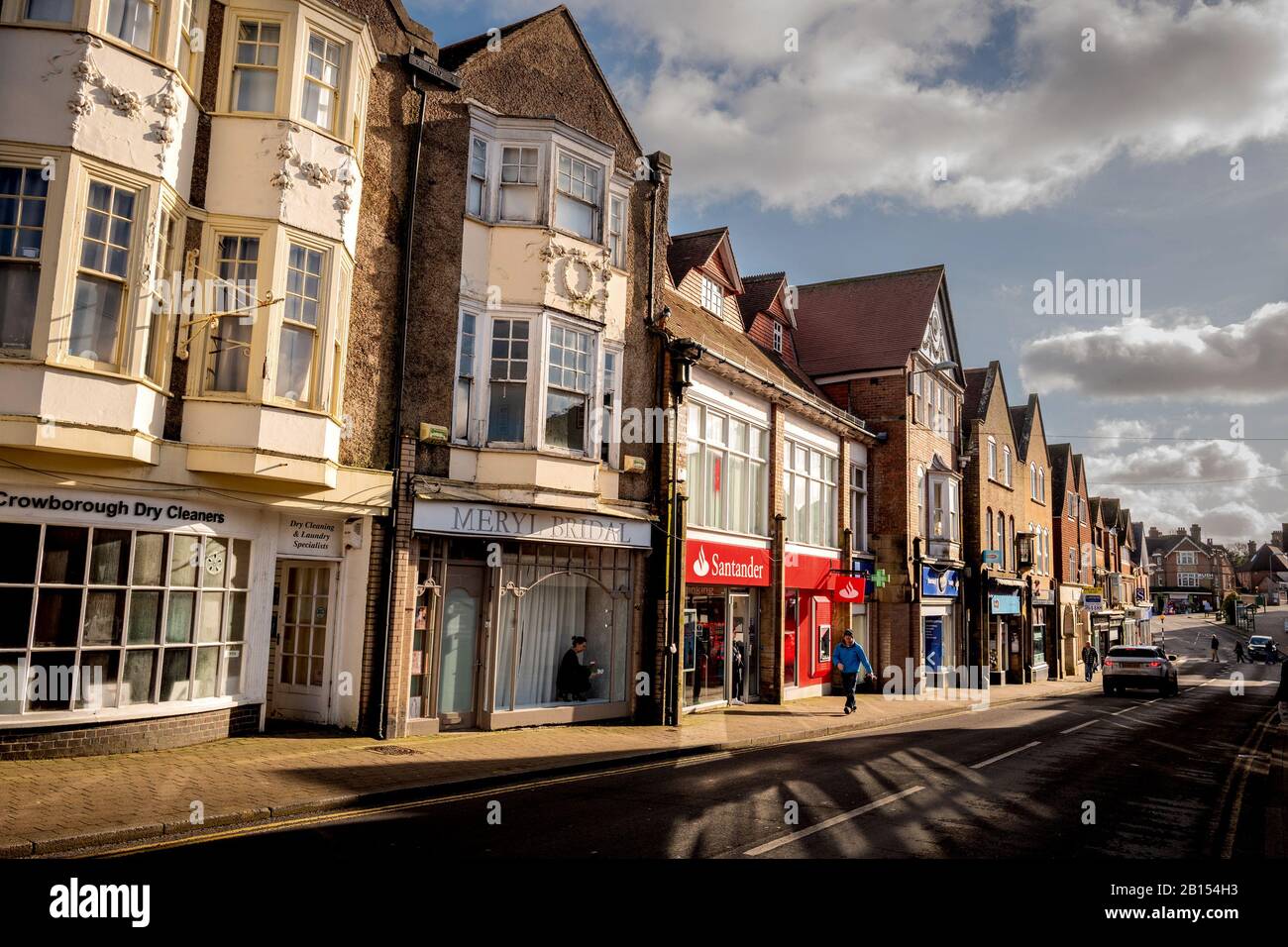 The High Street, Crowborough UK Stock Photo - Alamy