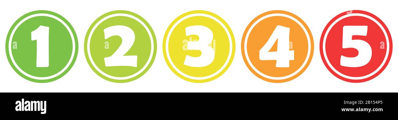 number for rating from one to five Stock Vector Image & Art - Alamy