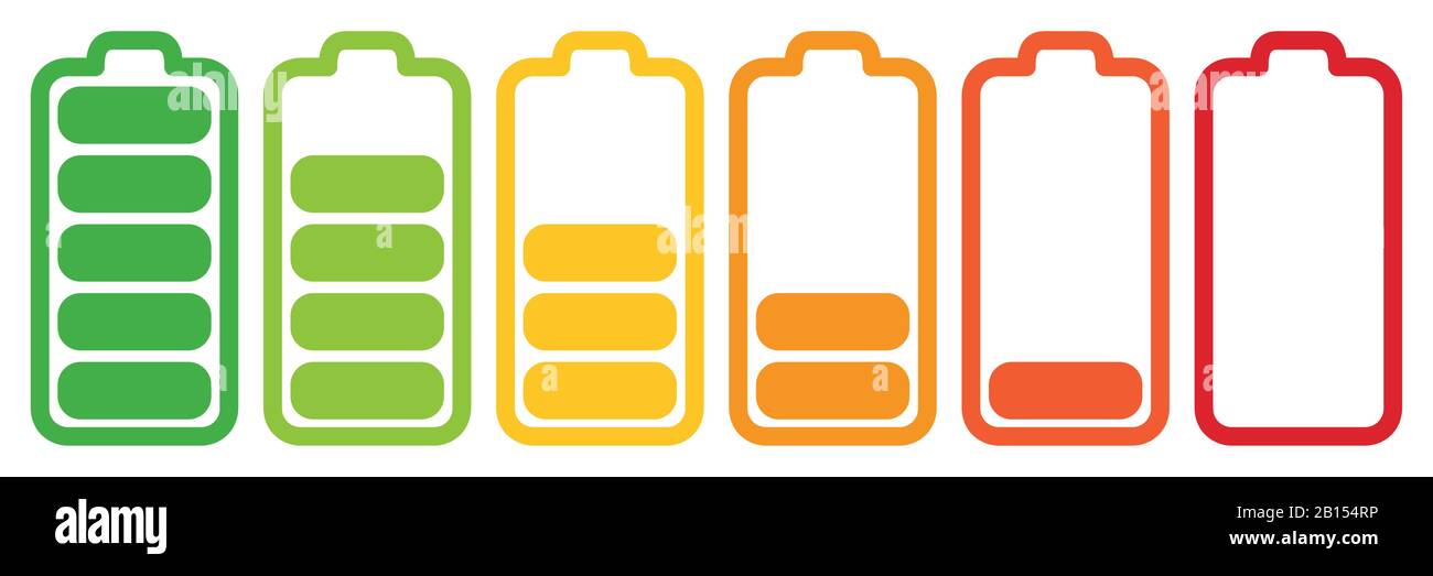 battery icon set Stock Vector Image & Art - Alamy