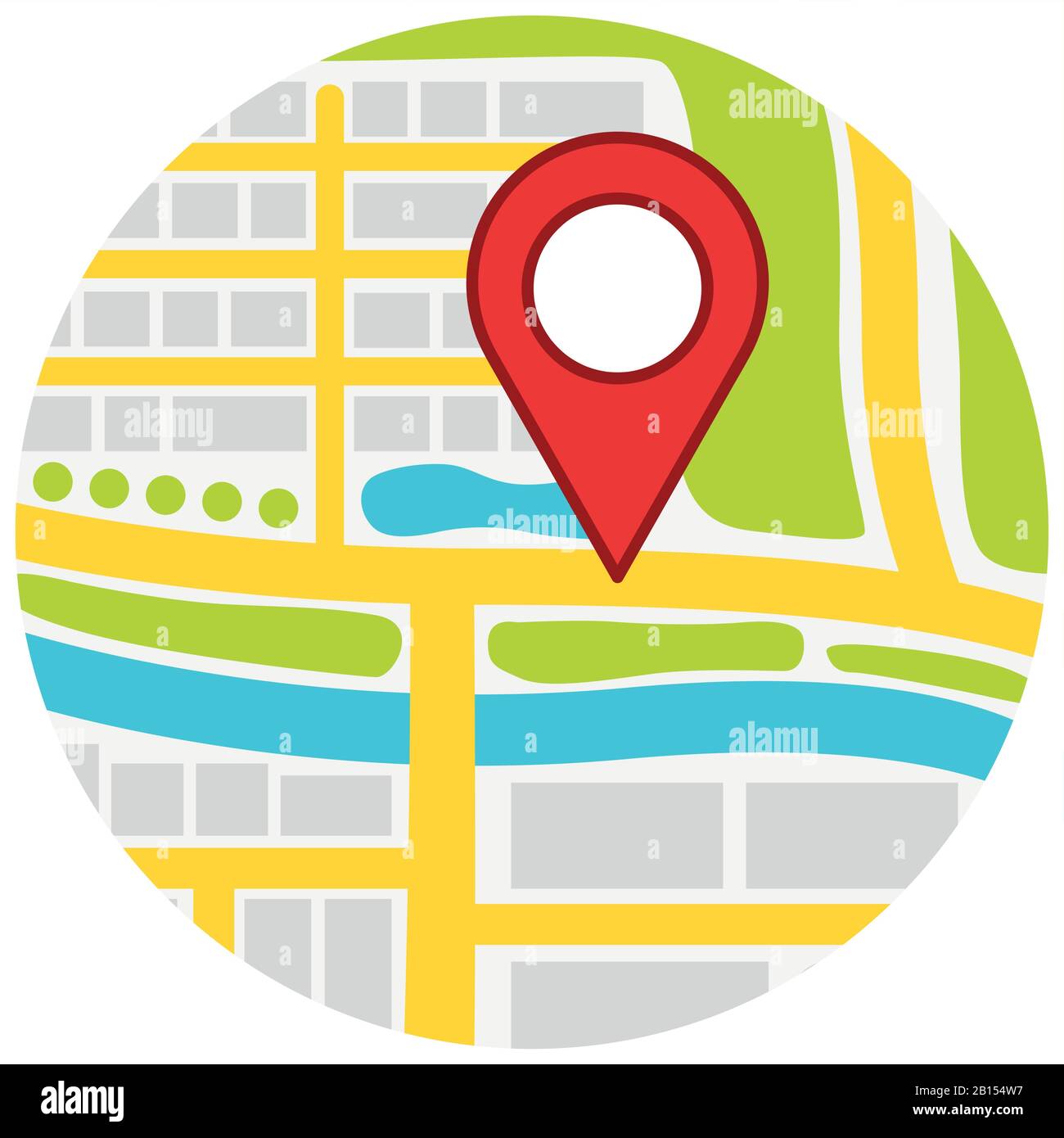 Mobile phone map marker Cut Out Stock Images & Pictures - Alamy