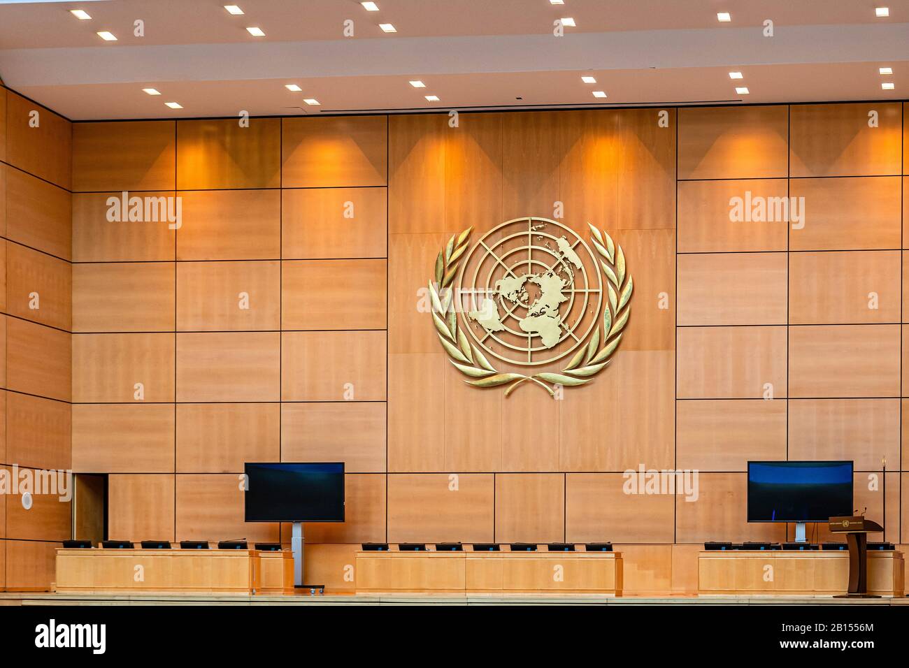 United nations headquarters interior hi-res stock photography and ...