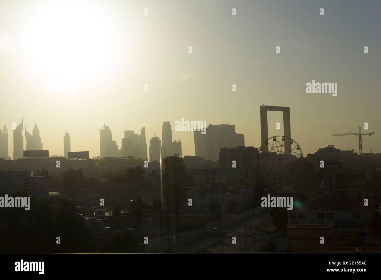 Dubai city photo frame view hi-res stock photography and images - Alamy