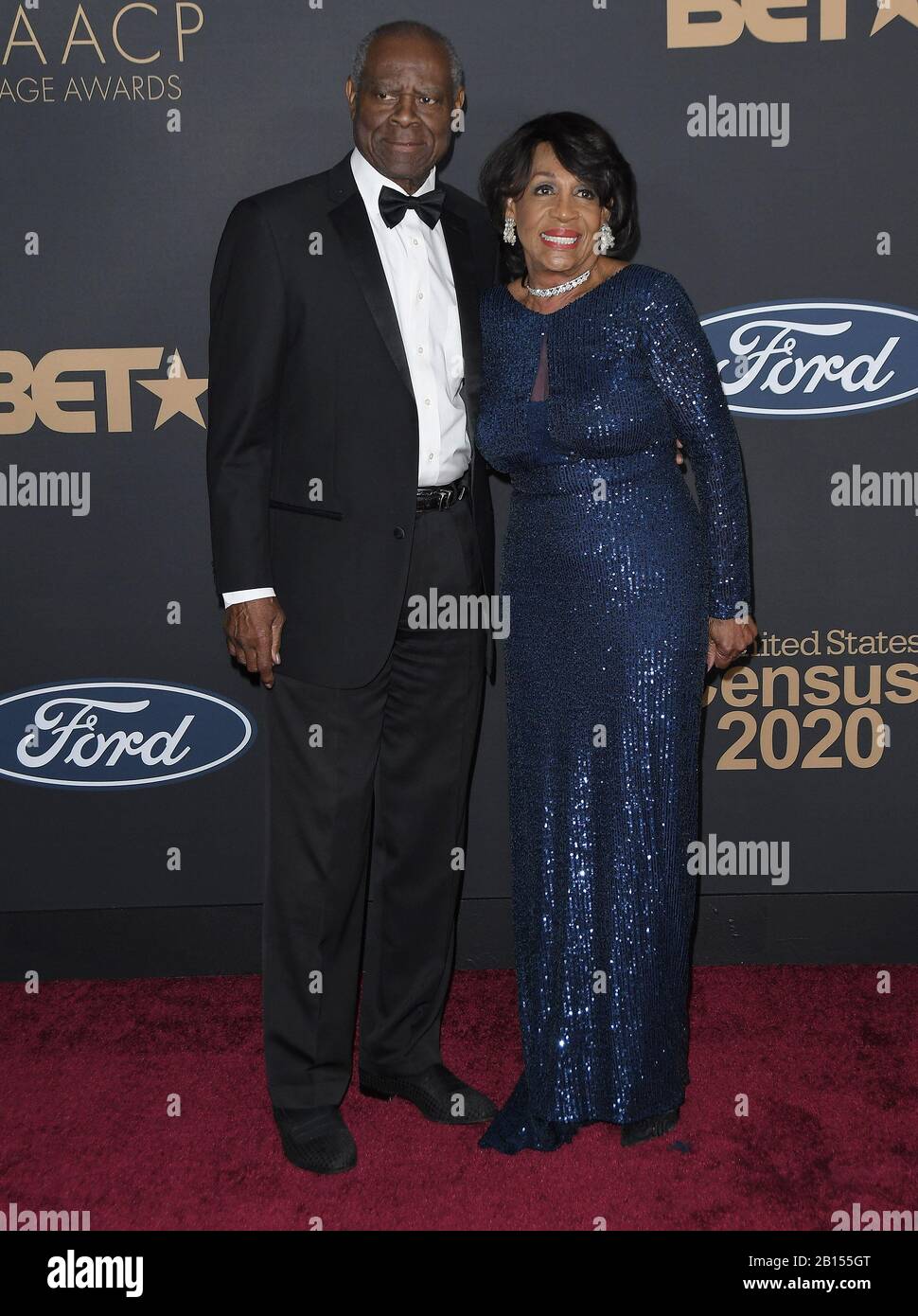Los Angeles, USA. 22nd Feb, 2020. (L-R) Sid Williams and Maxine Waters ...