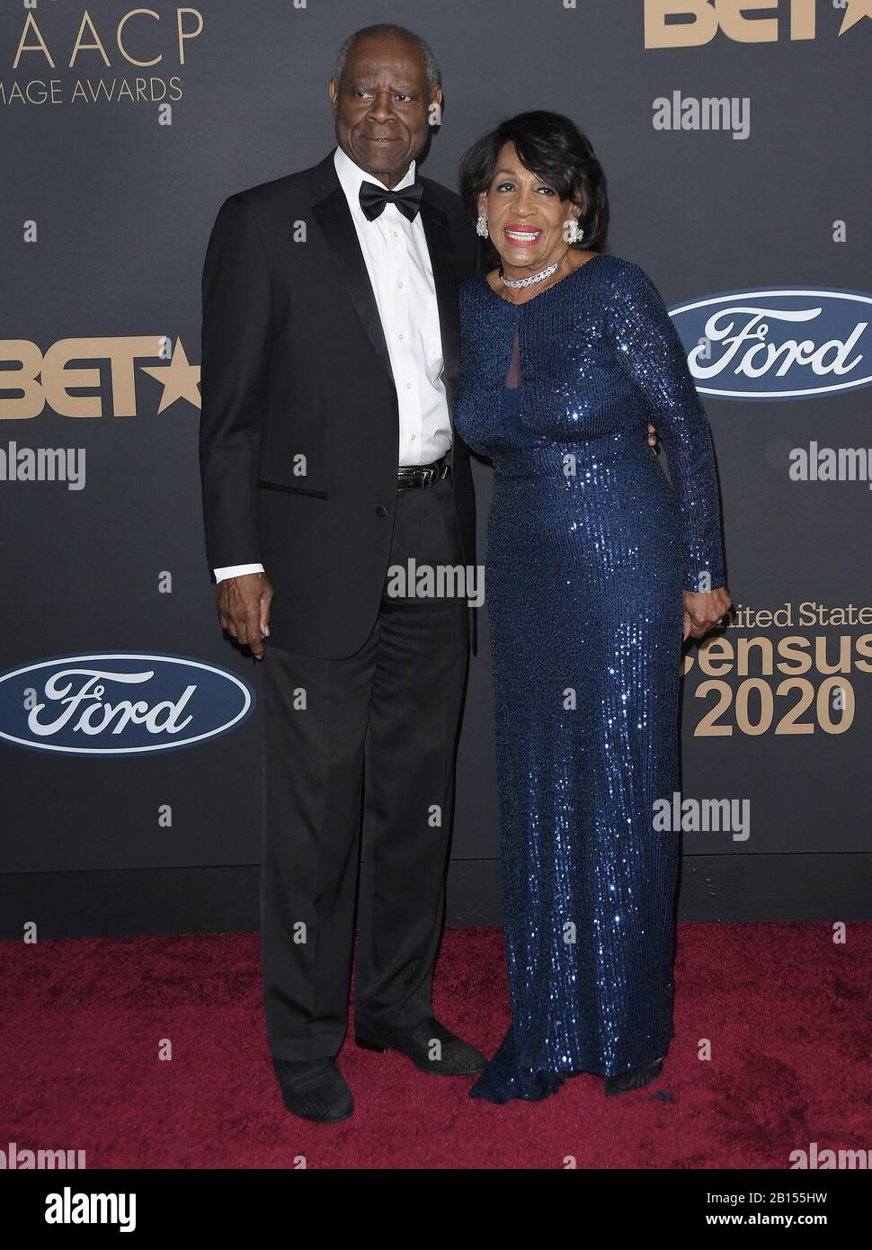Los Angeles, USA. 22nd Feb, 2020. (L-R) Sid Williams and Maxine Waters ...