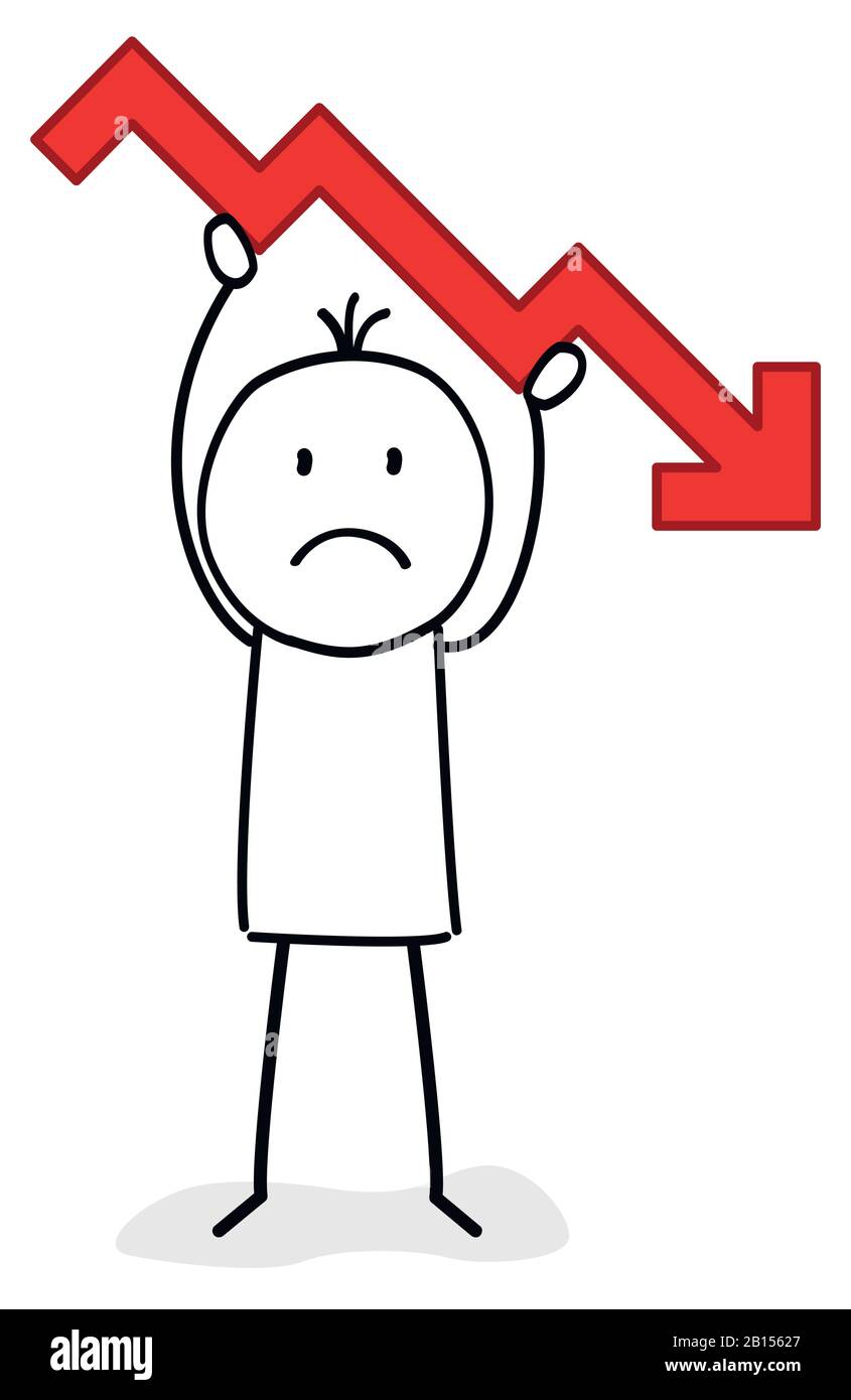 Down graph fall businessman Cut Out Stock Images & Pictures - Alamy