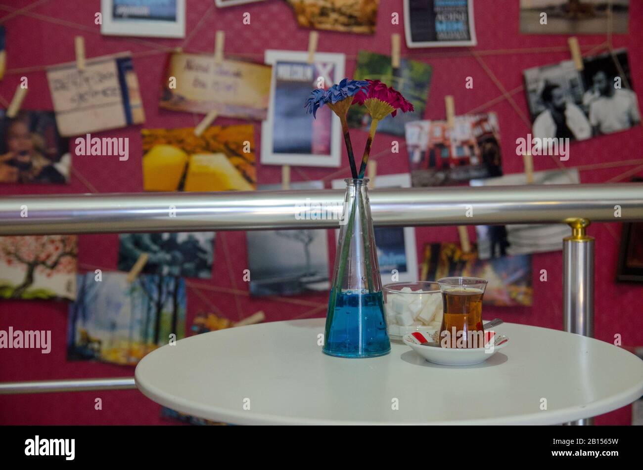 Tea in Small Boutique Cafe Stock Photo - Alamy