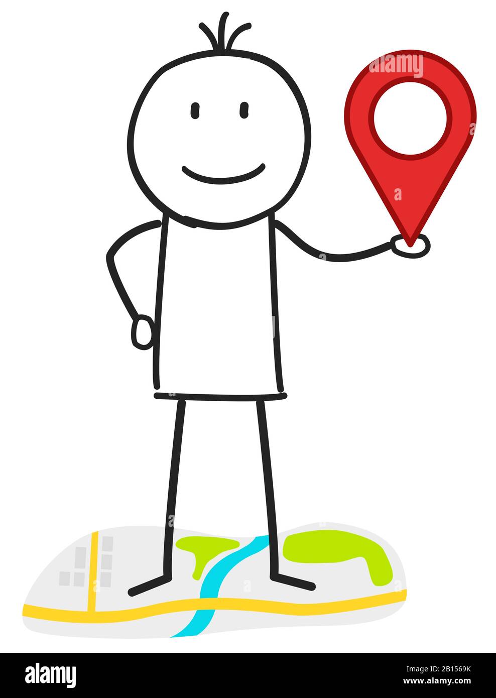 person navigate with gps Stock Vector Image & Art - Alamy
