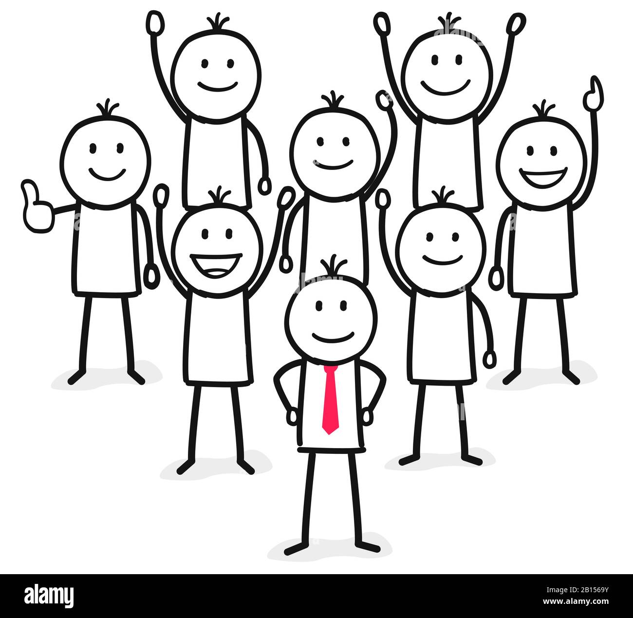 Female boss concept team Stock Vector Images - Alamy