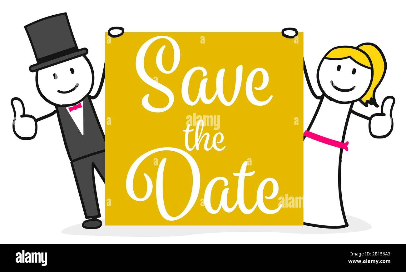 Save the date cartoon hi-res stock photography and images - Alamy