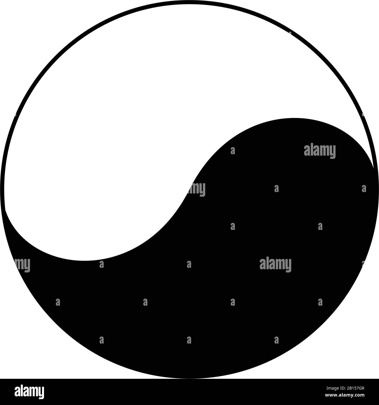 yin and yang simple symbol. Stock Vector illustration isolated on white ...