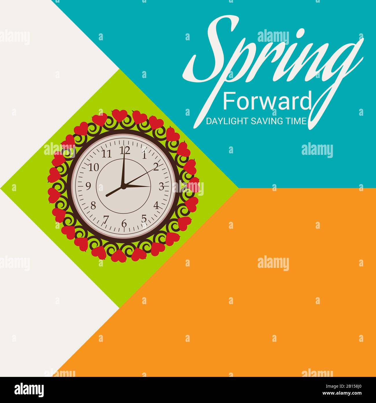 Vector illustration of a Background for Daylight Saving Time Summer ...