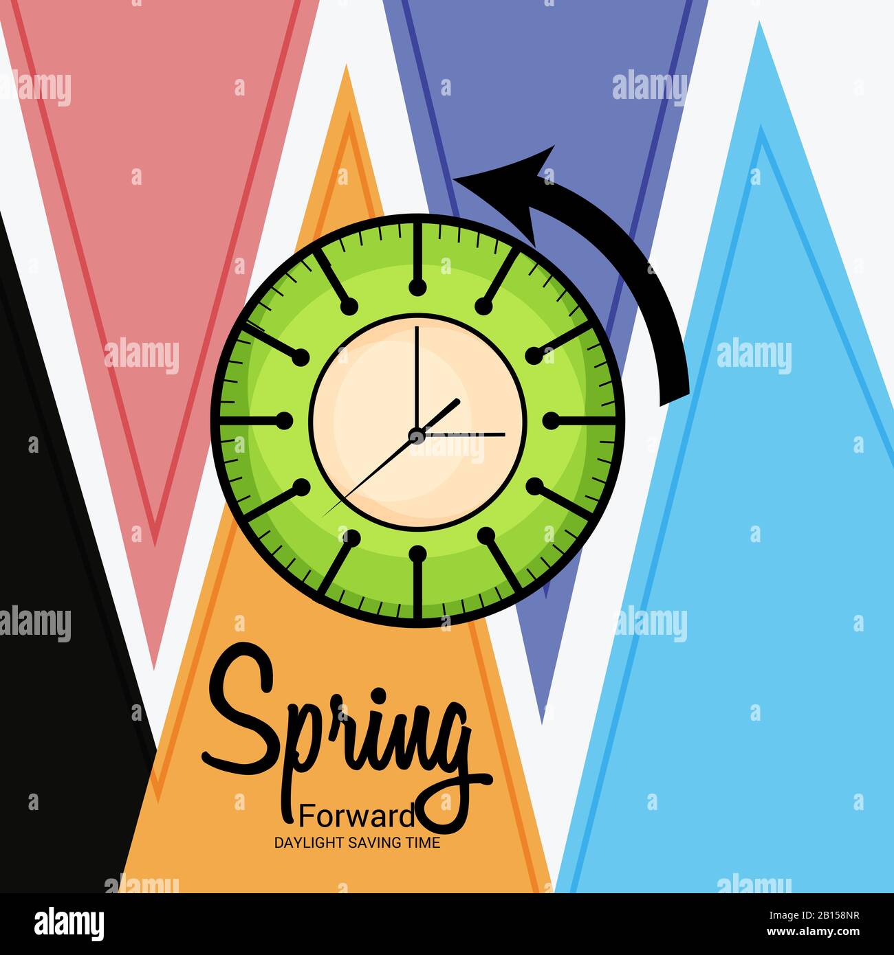 Vector illustration of a Background for Daylight Saving Time Summer ...