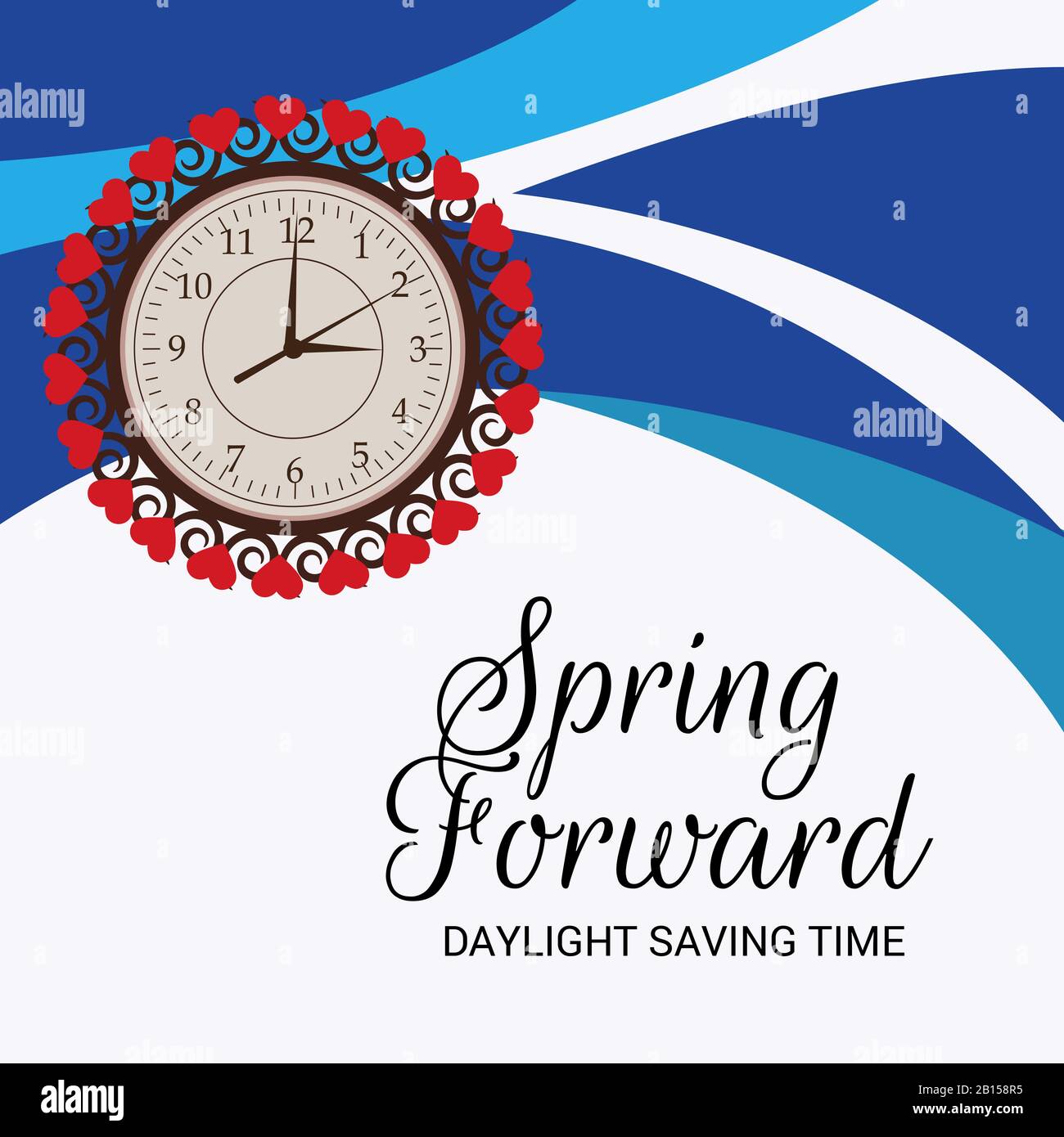 Vector illustration of a Background for Daylight Saving Time Summer ...