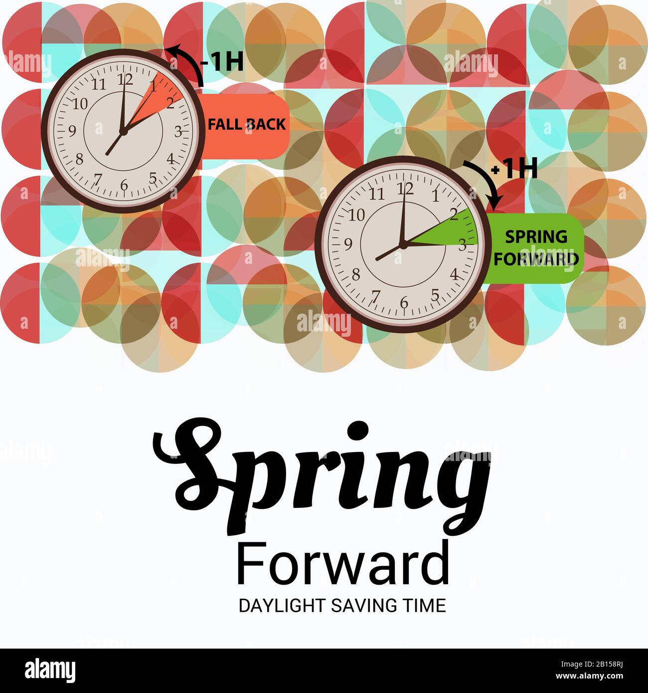 Vector illustration of a Background for Daylight Saving Time Summer ...