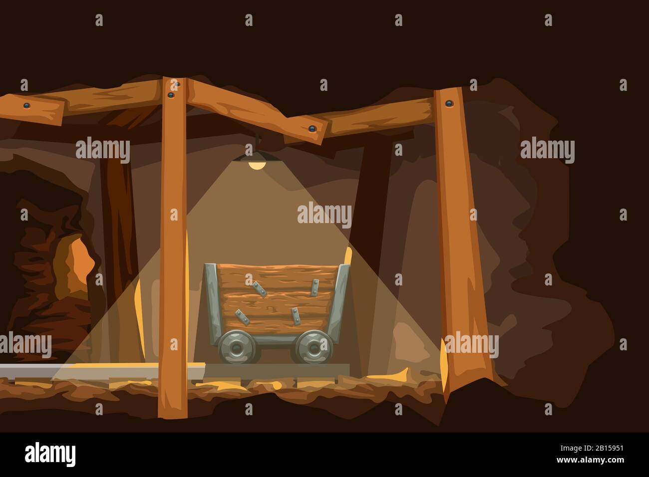 Digging for gold cartoon Stock Vector Images - Alamy