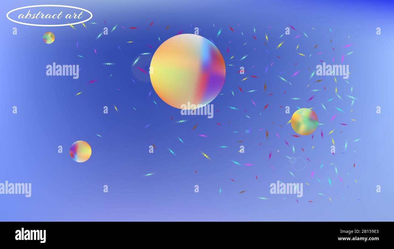 Pure space fantasy. Funny colorific illustration texture. Background ...