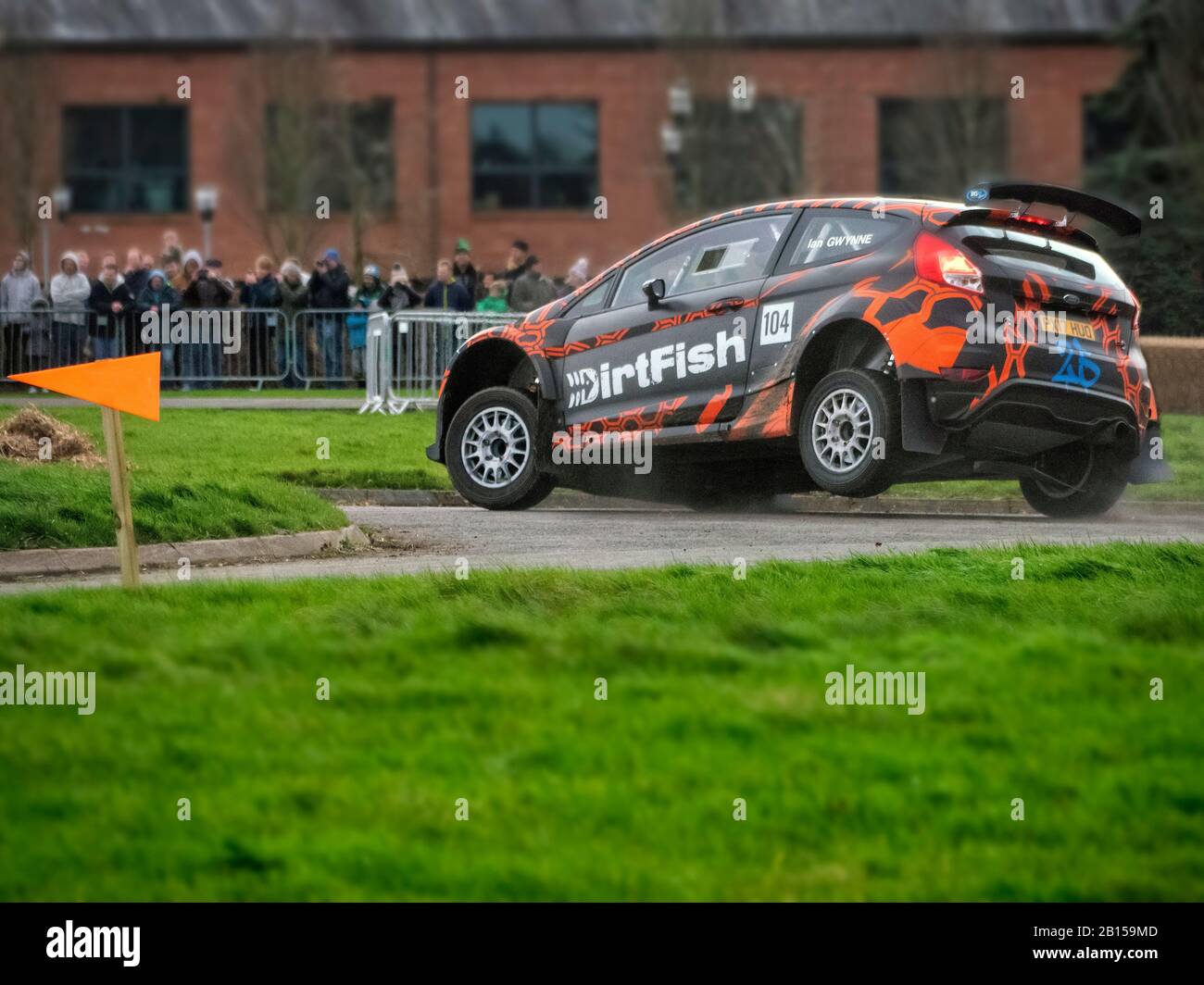 Ford Fiesta Rally car on the rally stage at Race Retro Motorsport Show ...
