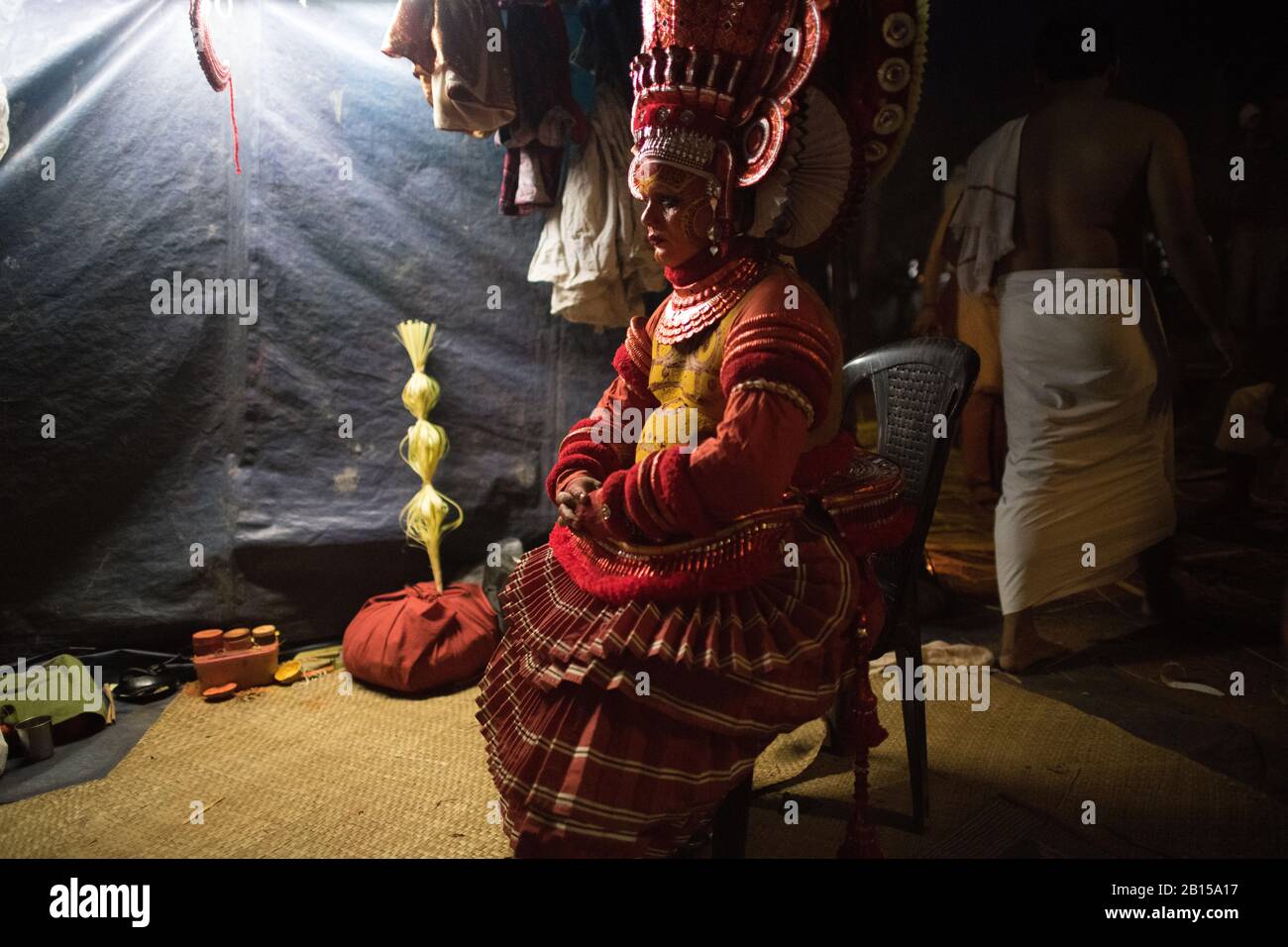 Preparing for Theyyam performance - a popular ritual form of worship in ...