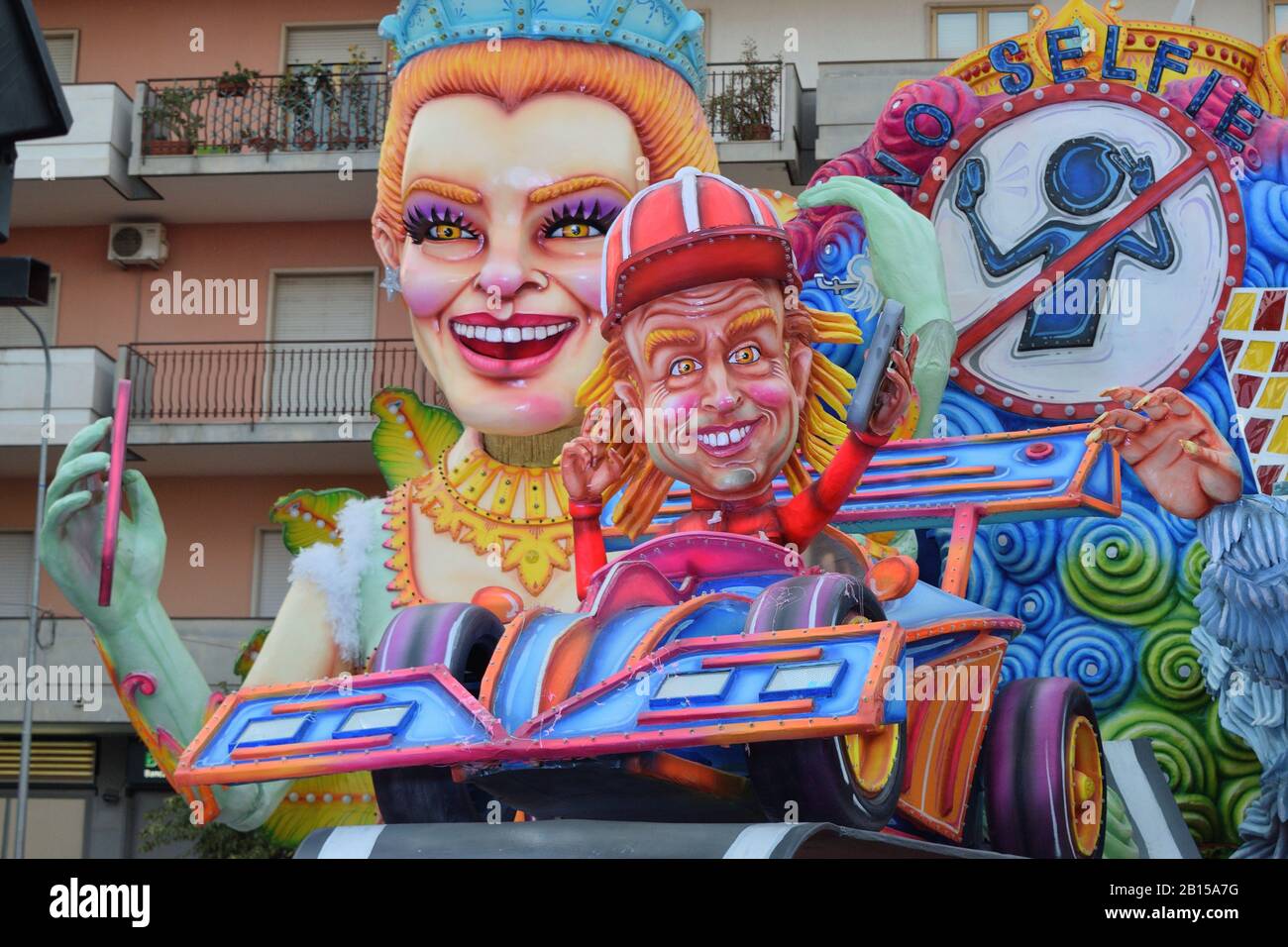Acireale (CT), Italy - February 16, 2020: detail of a allegorical float ...