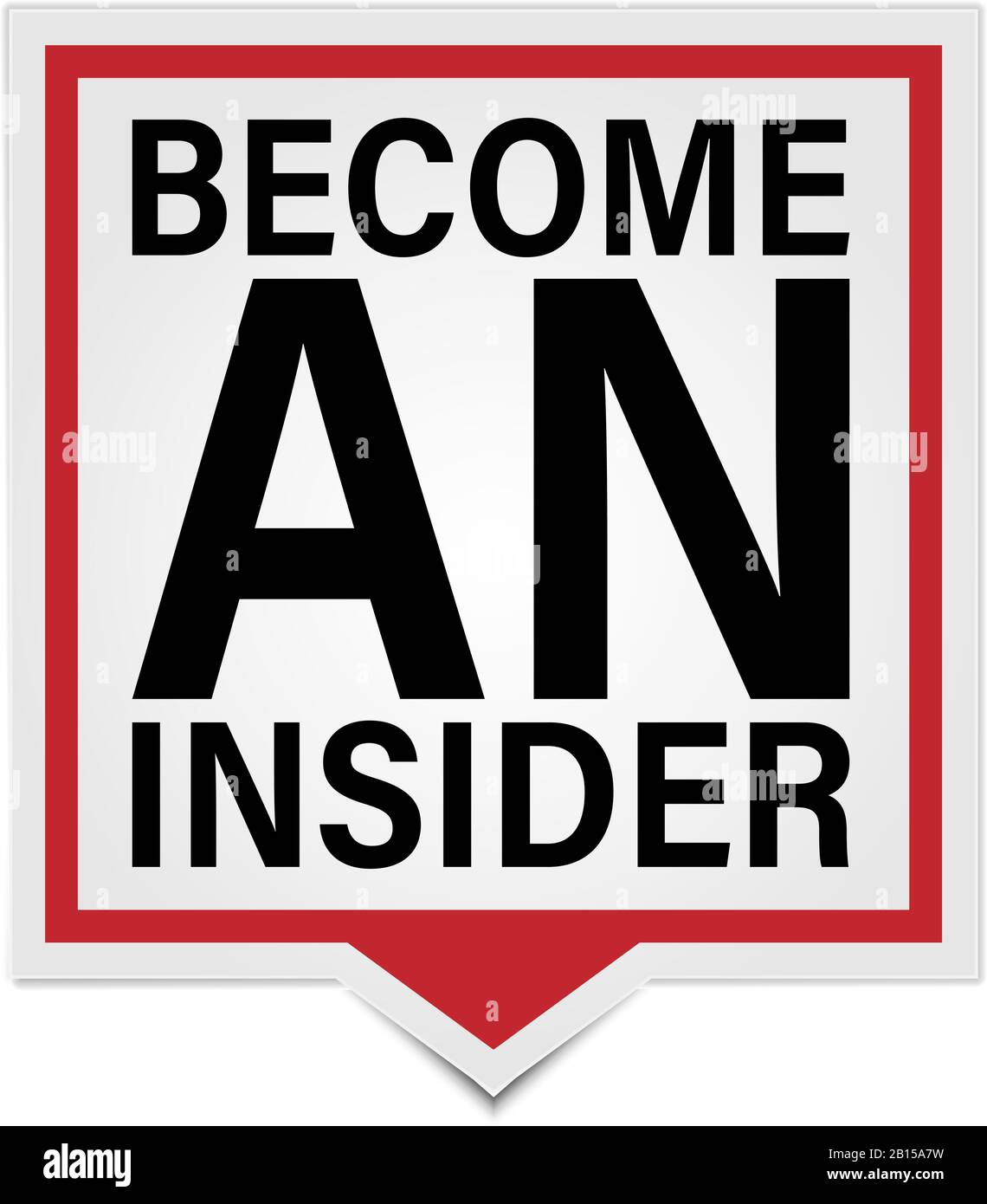 become an insider badge tag on a white Background Stock Vector Image ...
